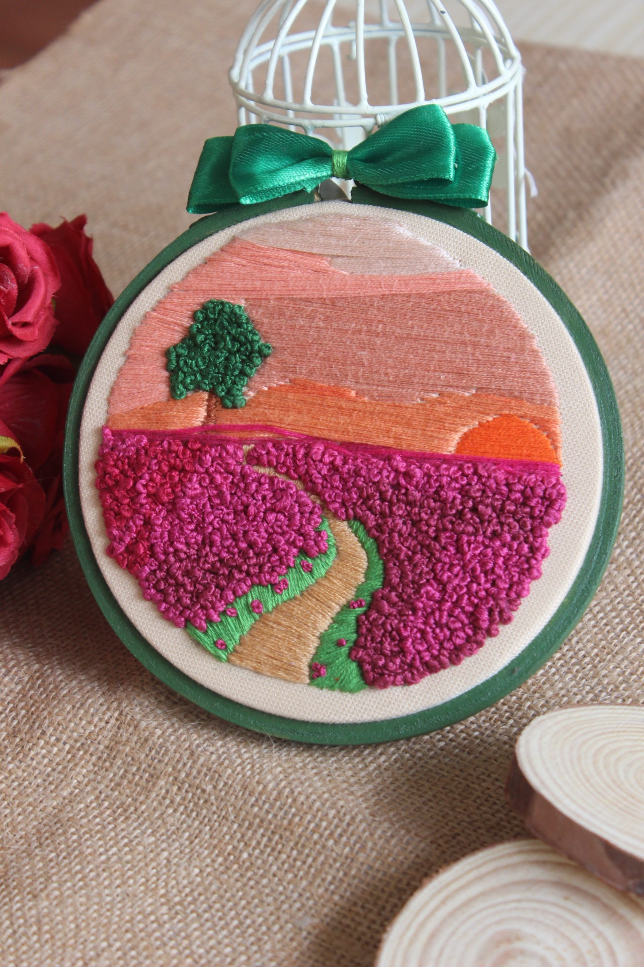 Stunning Embroidery Hoop Arts Of Natural Landscapes By Sew Beautiful